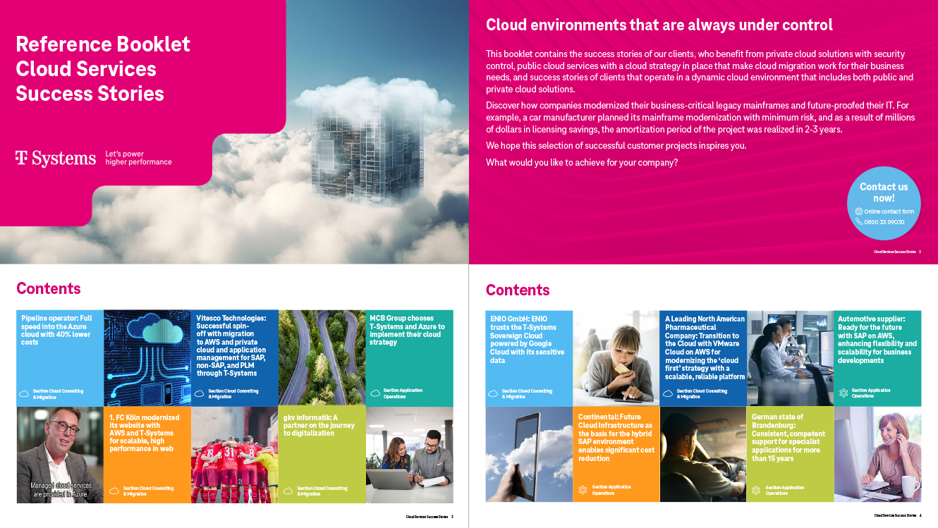 Cloud-Services-Referenzen – T-Systems