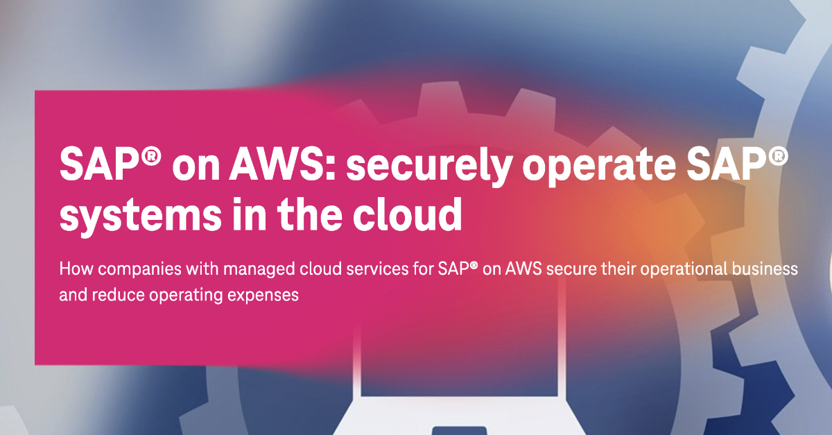 Get moving with SAP® on AWS in the public cloud